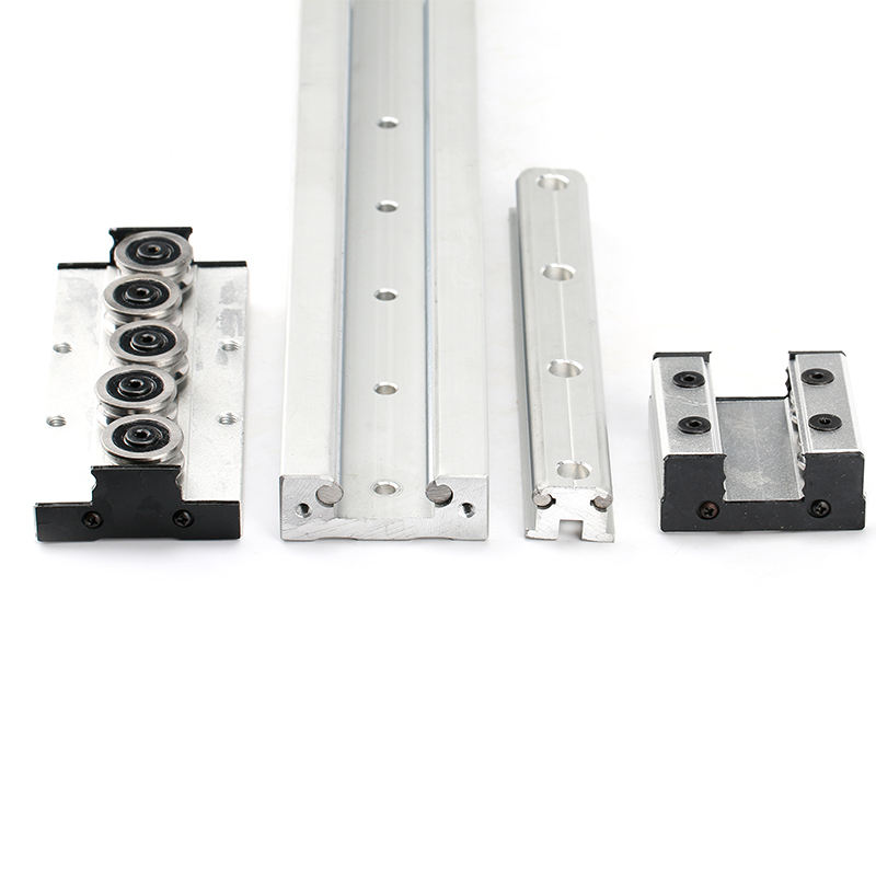 Silver Black Aluminum double rod 16mm dual-axis linear guide track ...