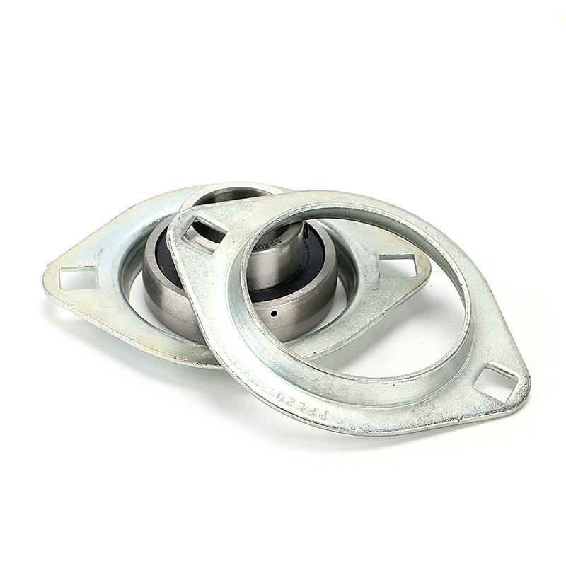 Round flange pressed steel housing PFL206 chrome steel bearing SB206 ...